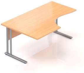 Ergonomický stůl Visio 160 x 100 cm, levý, buk