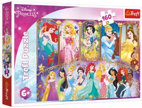 Trefl Puzzle Portréty princezen Disney 41x27,5cm 160 dílků v krabici 29x19x4cm