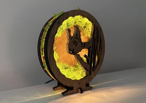 Li-Go "Mechová veverka" lampa 20x22 cm provedení povrchu: dub světlý