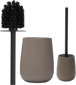 WC kartáč Stripe, šedá/s černými prvky