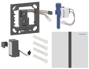 Geberit - Elektronické ovládání splachování pisoárů typ 40, bateriové napájení, easy to clean, Bluetooth, matná bílá 116.237.JT.1