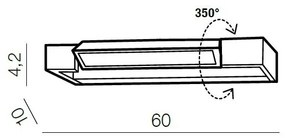 AZzardo Nástěnné LED svítidlo DALI 60, d. 60 cm Barva: Černá, 3000K