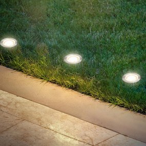 BRI 3912032 CONNECT TO SHINE startovací sada Kebony 3ks LED zapuštěných svítidel do země pr.30mm, IP67 - BRILONER