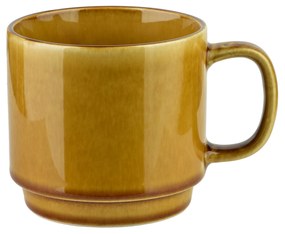 Sada 4 ks porcelánových hrnků EVIE 400 ml zlatá/modrá