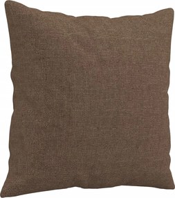 3místná pohovka s polštáři hnědá 180 cm textil 3200920