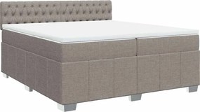 Box spring postel s matrací taupe 200x200 cm textil 3287186