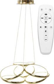 Toolight - LED závěsné svítidlo APP794-CP + dálkové ovládání, zlatá, OSW-04021