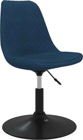 vidaXL Otočné jídelní židle 4 ks samet [338371] Barva: Modrá