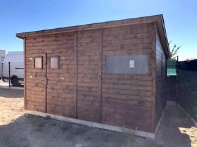 nejzahradnidomek.cz - Dřevěný domek KOSATEC - Premium, barva natur, (2,7 × 3,95 m), R_KOSA2