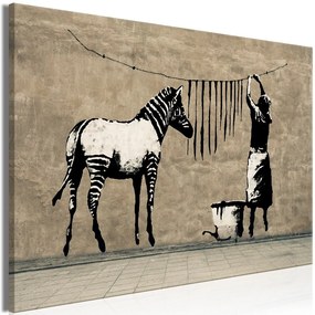 Obraz - Banksy: Mytí zebry na betonu 90x60
