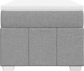 Box spring postel s matrací světle šedý 100 x 200 cm textil 3285449