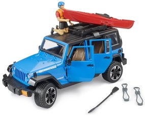 Bruder Jeep Wrangler Rubicon s kajakem a figurkou 1:16