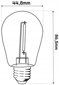 BERGE LED žárovka pro girlandy E27 - 1W  - teplá bílá