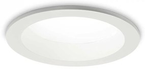 Ideal lux 193434 led zápustné stropní bodové svítidlo basic wide 1x30w | 3150lm | 4000k | ip44 - bílá
