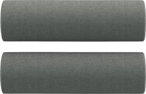 2dílná sedací souprava s polštáři tmavě šedá textil 3201323
