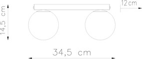 Sollux Lighting Stropní svítidlo YOLI 2 okrově červené