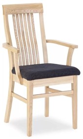 Jídelní čalouněná dubová židle - křeslo Takuna