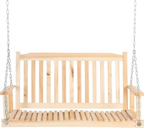 Zahradní houpačka Outsunny pro 2 osoby - Pevná dřevěná lavička 117 x 69 x 60 cm | Aosom