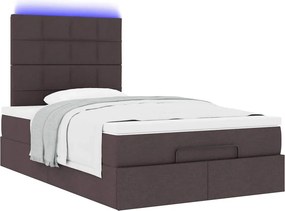 Osmanský rám postele s matrací tmavě šedá 120x200cm textil 3313999