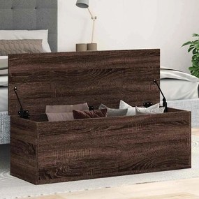 Úložný box hnědý dub 102 x 35 x 35 cm kompozitní dřevo