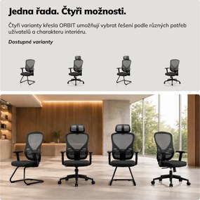 Černá kancelářská konferenční židle ORBIT