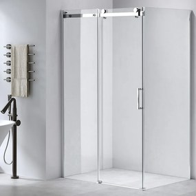 BPS-koupelny Obdélníkový sprchový kout HYD-OK203C 120x80 chrom/transparent + vanička HYD-OSV-ST03C černá