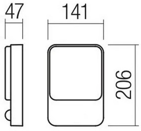 Redo 90130 -LED Venkovní nástěnné svítidlo COLIN LED/9W/230V 4000K IP54 antracit