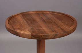 Hnědý dřevěný odkládací stolek DUTCHBONE ZION 40 cm
