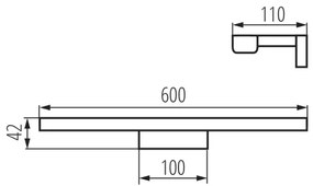 Kanlux 26681 - LED Koupelnové osvětlení zrcadla ASTEN LED/12W/230V IP44