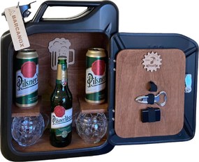 Kanystr bar černý PIVO – barová skříňka a originální dárek pro muže