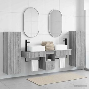 Sada koupelnového nábytku 5 ks Šedý Sonoma 33 x 34,5 x 100 cm 3405979