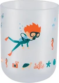 Spirella SCUBA DIVER dětský kelímek na kartáčky potápěč / Plast