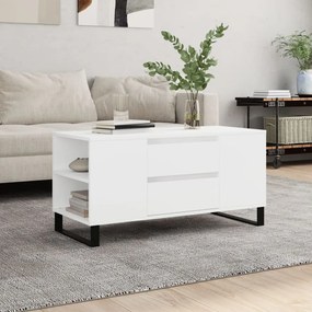 Konferenční stolek bílý 102 x 44,5 x 50 cm kompozitní dřevo - Default Title