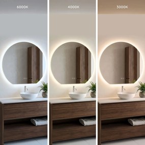 Rea Zrcadlo ⌀80 cm s vyhříváním a regulovatelným LED osvětlením HOM-00910