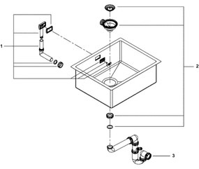 GROHE 31726SD0 - Kuchyňský dřez K700 550 × 450 mm nerez