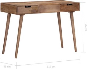 vidaXL Toaletní stolek 112 x 45 x 76 cm masivní mangovníkové dřevo [247700]