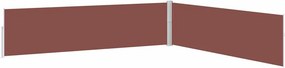 Zatahovací boční markýza / zástěna 170 x 1200 cm hnědá 313396
