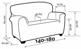 Forbyt Napínací potah na sedačku IRPIN šedá, 140 - 180 cm