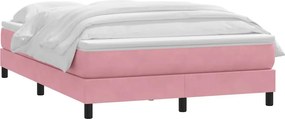 Box spring postel s matrací růžová 160x210 cm samet 3315932
