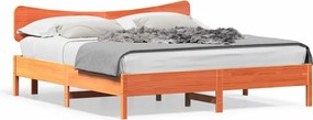 Postel bez matrace voskově hnědá 200 x 200 cm masivní borovice 3328222