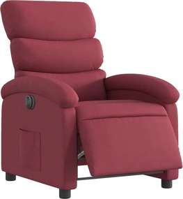 Elektrické polohovací křeslo vínové textil 3203957