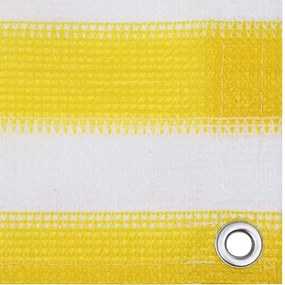 Balkonová zástěna žluto-bílá 120 x 500 cm HDPE 310882