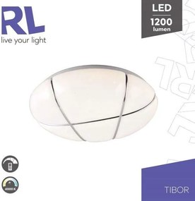 TRIO Reality R62903001 TIBOR stropní svítidlo SMD LED D280mm 10W/1200lm 4000K bílá, switchdimmer