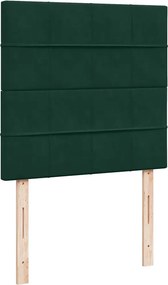 Box spring postel s matrací tmavě zelená 80 x 200 cm samet 3292193