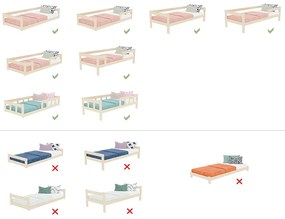 Benlemi Sada DOUBLE pro rozklad jednolůžka na dvě samostatné postele Zvolte barvu: Světle šedá, Zvolte rozměr: 90x190 cm