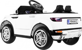 Ramiz Elektrické autíčko Rapid Racer pro děti, bílé SUV + dálkové ovládání