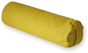 GADEO jógový válec, bolster na jógu UNI tmavě žlutá Výplň: polštář s pohankovými slupkami + potah, Rozměry: 50x15 cm