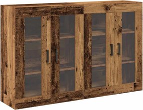 Nástěnné skříně 2 ks Staré dřevo 69,5 x 34 x 90 cm 3334314