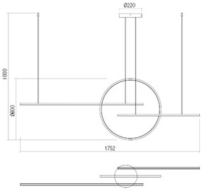 Redo 01-1736 závěsné LED svítidlo stmívatelné Giotto matně bílé, 56W, 3000K, 175cm