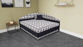 Pohoda Čalouněná postel HELEN s úložným prostorem, francouzské lůžko | Látka: Afro 11,Šířka matrace: 120 cm